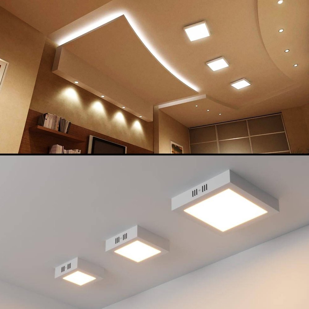 Hello Today 12w square surface ceiling panel light - Insolite Hardware